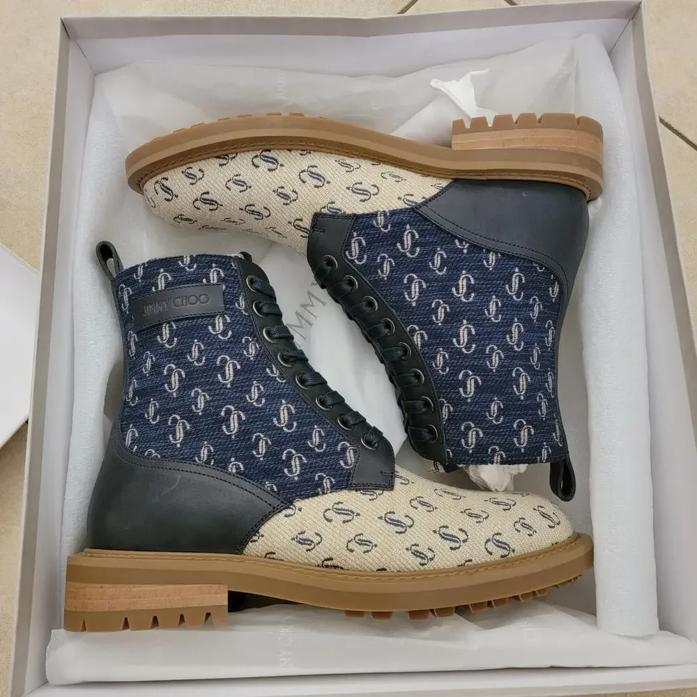 Jimmy Choo | Shoes | Jimmy Choo Mens Monogram Turing Combat Boots Logo ...
